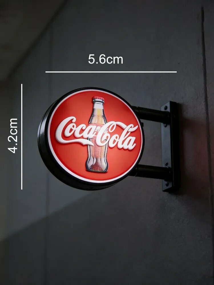 Светящийся знак Coca-Cola Светодиодная неоновая вывеска для холодильника, 3 формы, ночник, декор для кухни