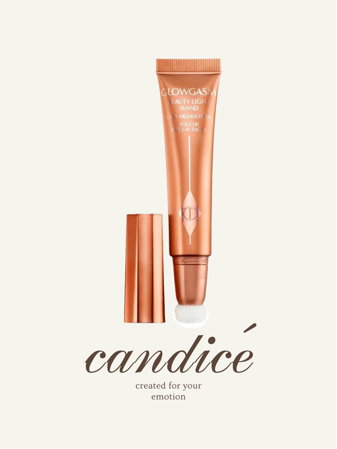 Charlotte Tilbury хайлайтер Beauty Light Wand (Pillow Talk 2 Medium), 12 мл.