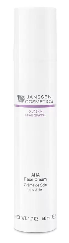Janssen Cosmetics Oily Skin AHA face cream - Легкий активный крем с фруктовыми кислотами для жирной кожи 150 мл