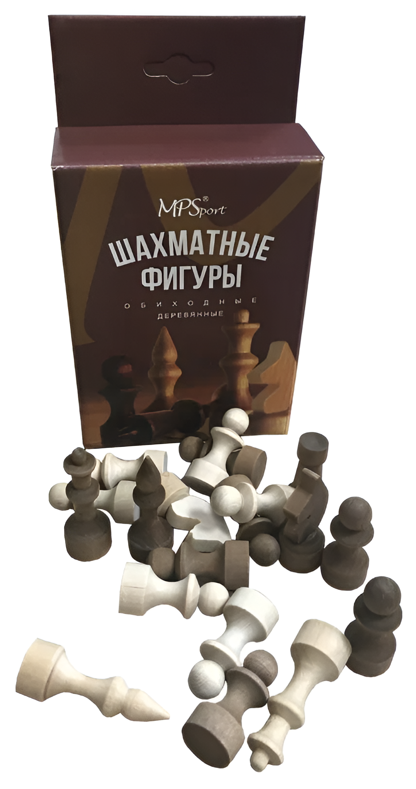 Шахматные фигуры обиходные "MPSport", дерево, Парафин. В Коробке