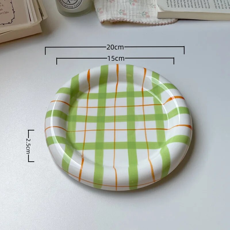 Тарелка для десерта клетка, 15/20 см, C-8 inches