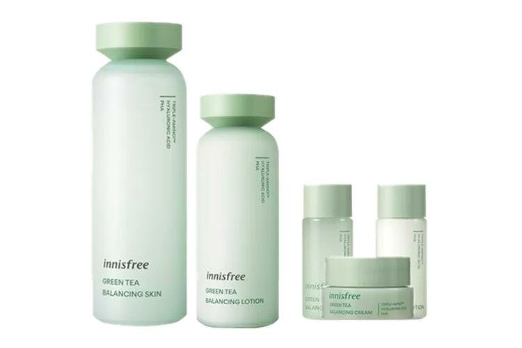 Набор средств для ухода за кожей унисекс Innisfree Green Tea Balance 5 шт.