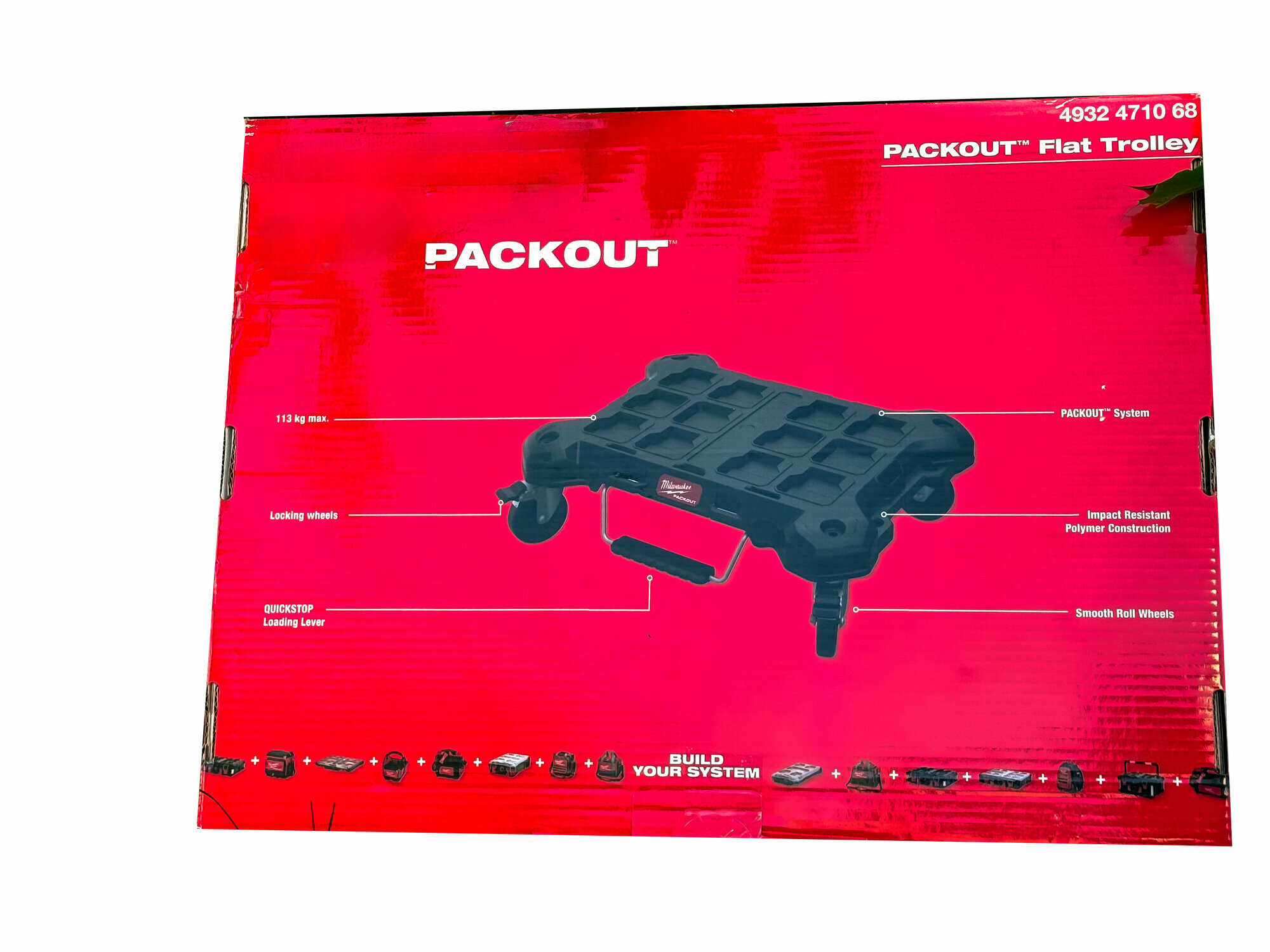 Тележка Milwaukee PACKOUT 4932471068, на колесах, грузоподъемность 113 кг