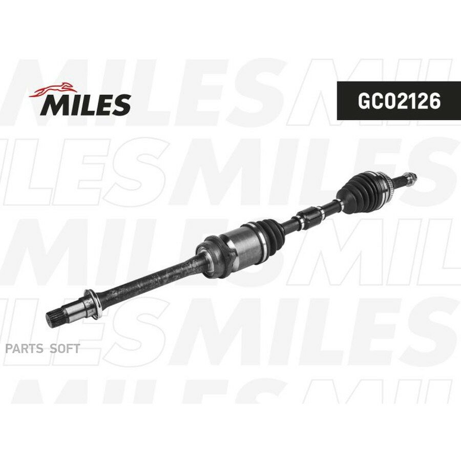 MILES GC02126 Привод в сборе TOYOTA AVENSIS 2.0D 03- прав.(ABS) ()