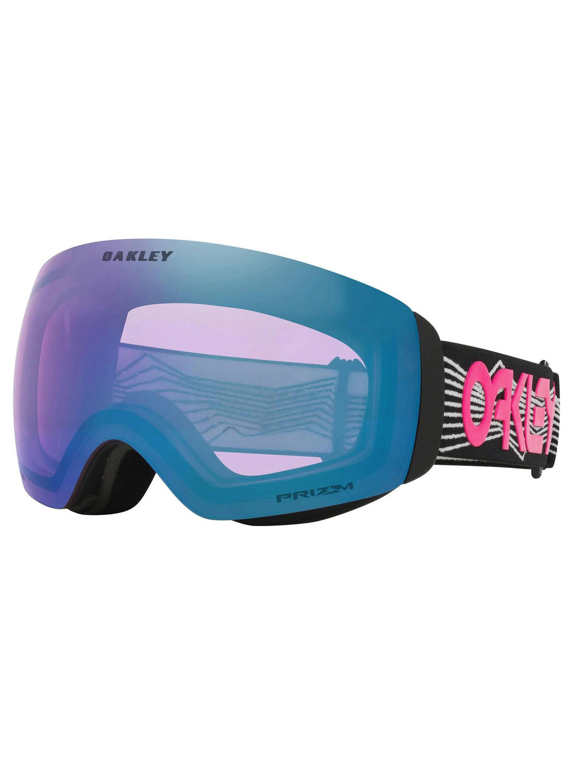 Горнолыжные очки Oakley Flight Deck Black Wired Prizm Snow Iced Iridium 24/25 Черный, для мужчин , Мультиколор
