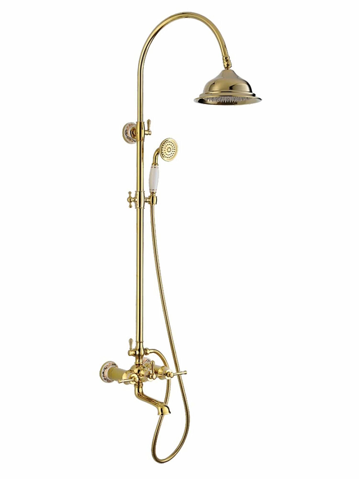 Душевая система с тропическим душем и смесителем Gerhans K19020G