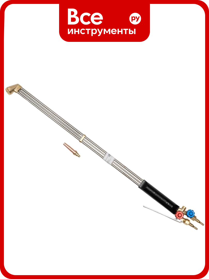 Трехтрубный комбинированный резак KRASS -800-Р 2278586, металл, рычажный тип, профессиональный класс, смешение газа