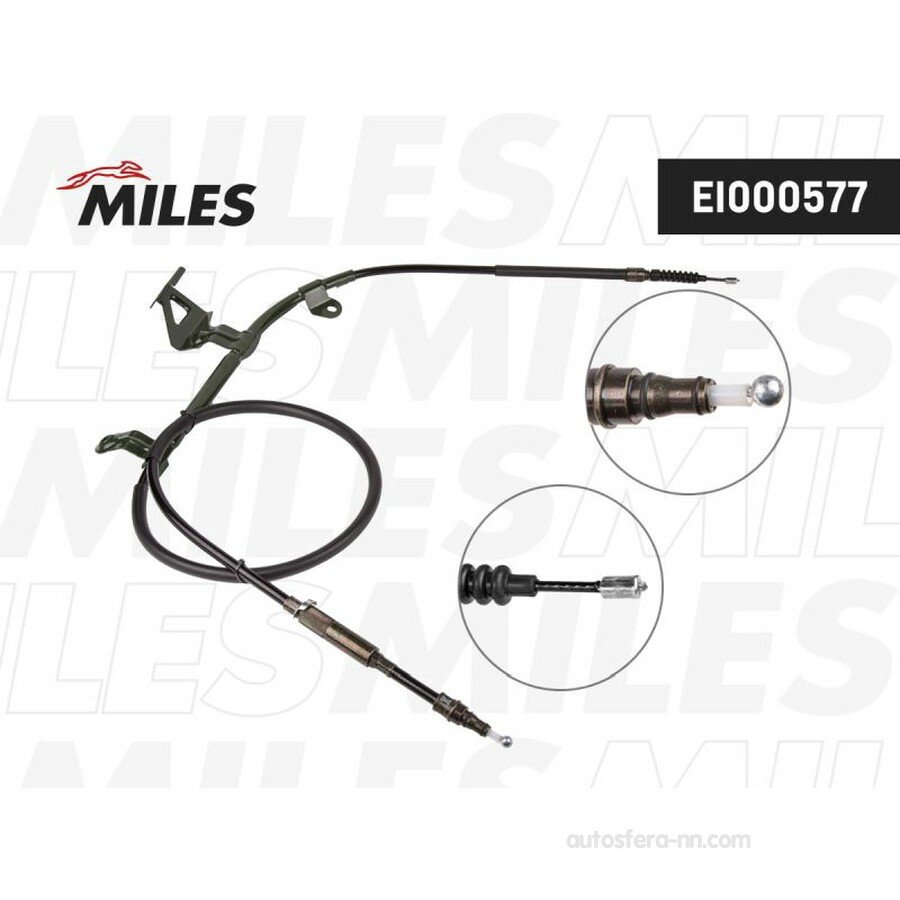 MILES EI000577 Трос ручного тормоза VW PASSAT 97-05 1890мм зад. прав.