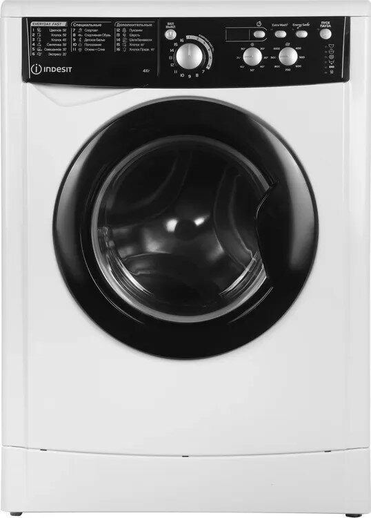 Стиральная машина Indesit EWUD 4105 BK CIS загрузка 4 кг белая