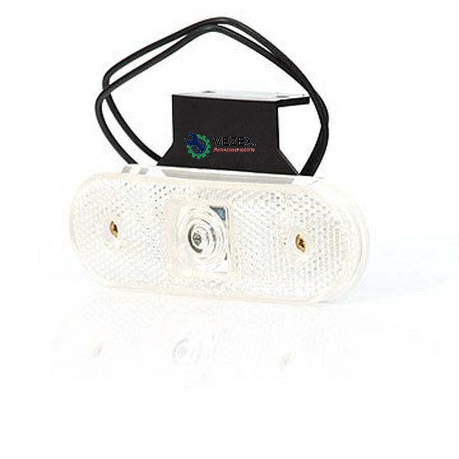 WAS 231Z фонарь габаритный ! с кронштейном, передний белый 12V-24V LED провод 22cm \