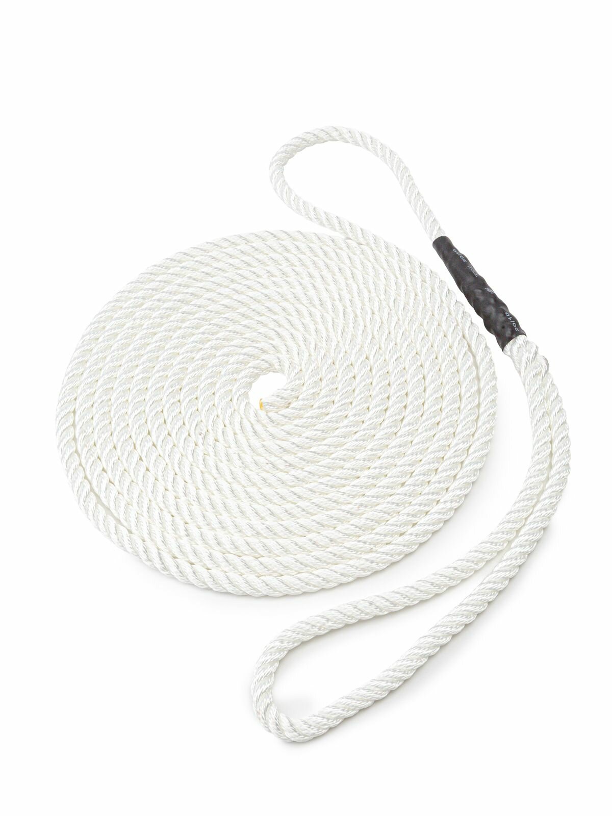 Канат крученый швартовый Dock Line K3 (SailMaster), 8.0 мм/1300 кг, 6 м, с огоном 30 см, белый