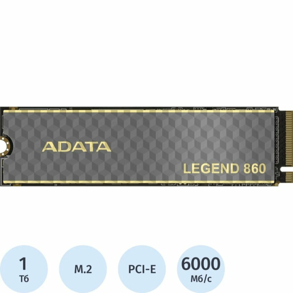 SSD накопитель ADATA LEGEND 860 1TB M.2 PCIe4.0x4(SLEG-860-1000GCS), 2301145