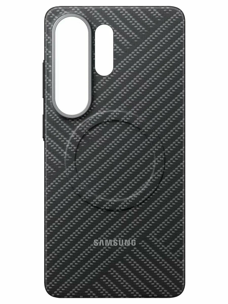 Чехол-накладка Samsung Carbon Magnet Case, для смартфона S26 Ultra, темный серый, CAU