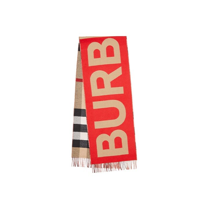 Шарф BURBERRY для мужчин, one size, красный — фото 1