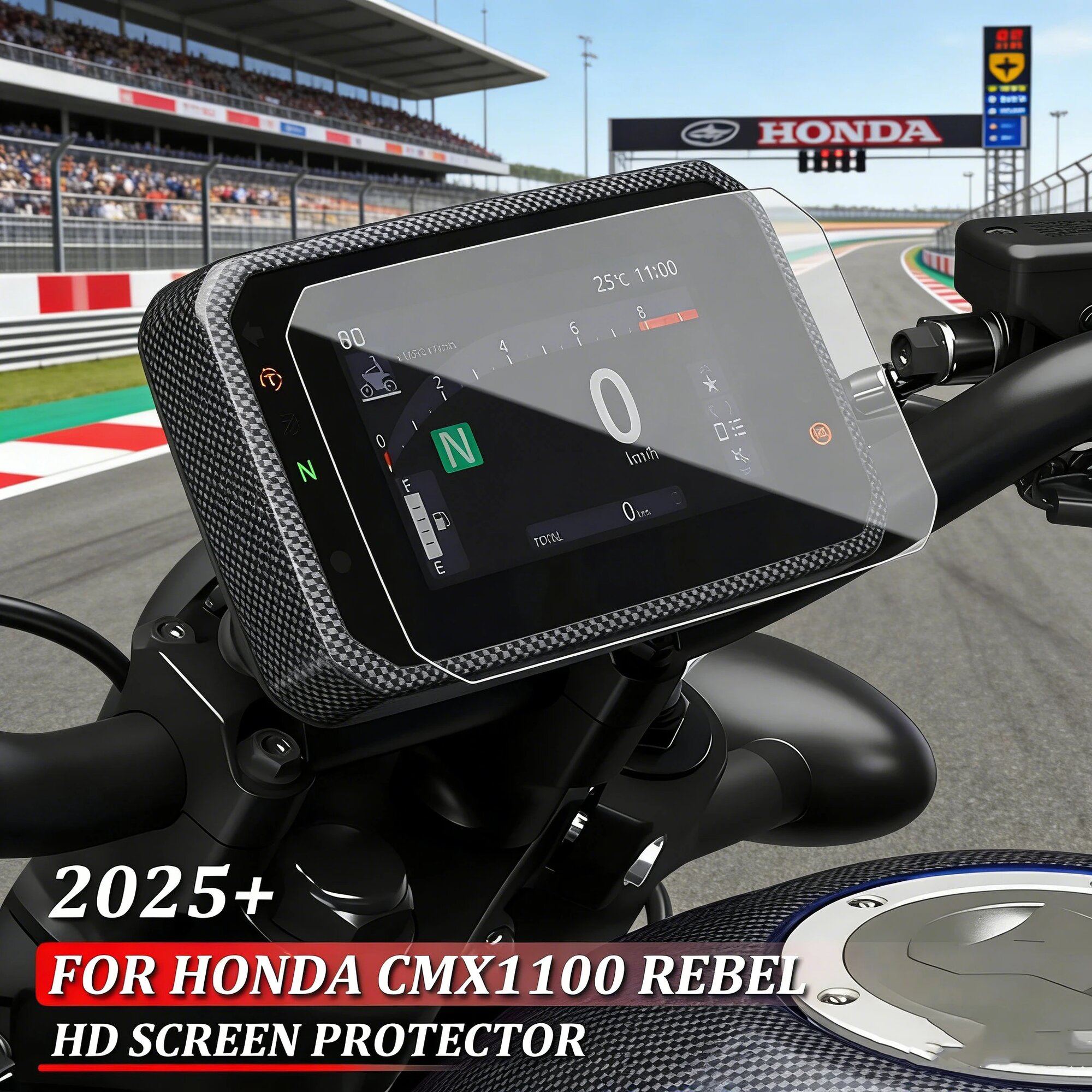 Защитная пленка на приборную панель Honda CMX1100 Rebel 2025, 2 piece