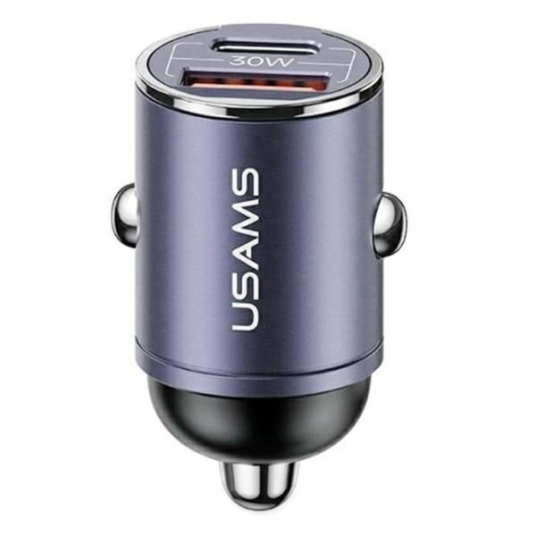 Автомобильное зарядное устройство Usams US-CC206 серое