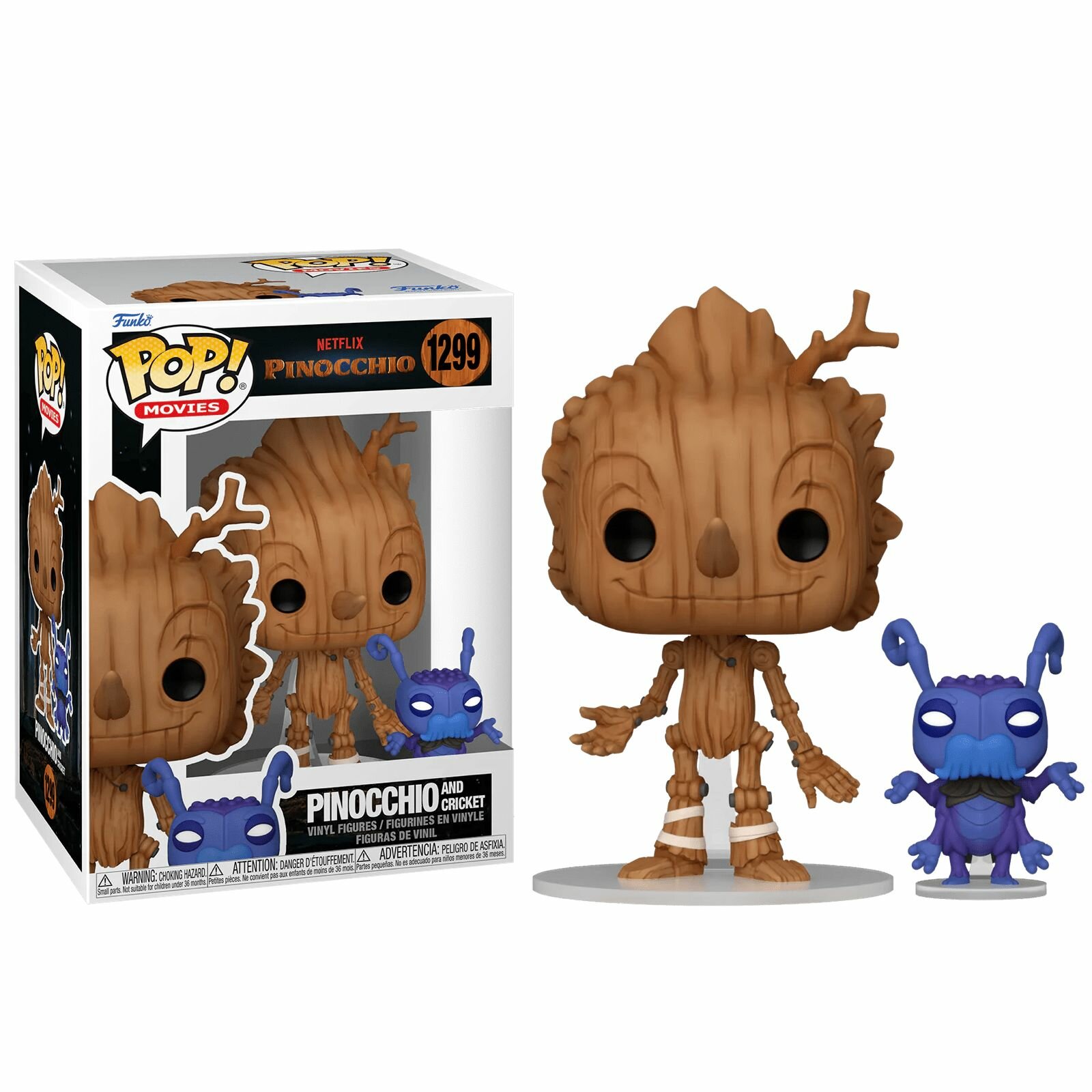 Фигурка Funko POP Pinocchio and Cricket из фильма Guillermo del Toros Pinocchio / Пиноккио и Сверчок из Гильермо дель Торо Нетфликс Фанко ПОП