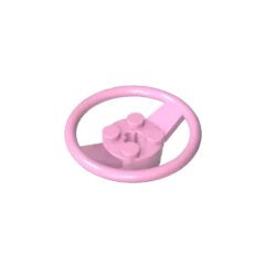 Детский конструктор GoBricks, руль, красный