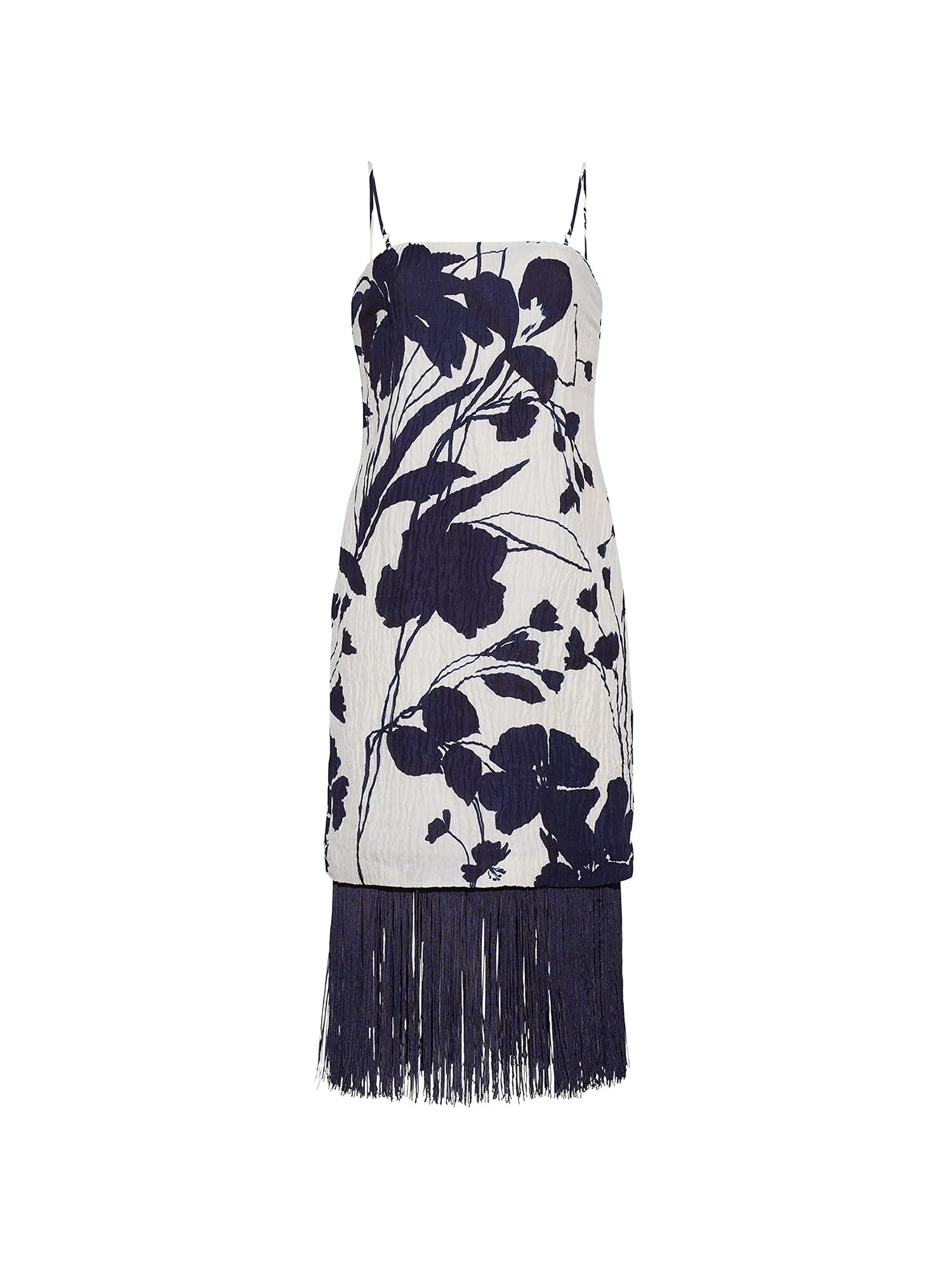 Платье Rita floral-print fringe-trim midi dress