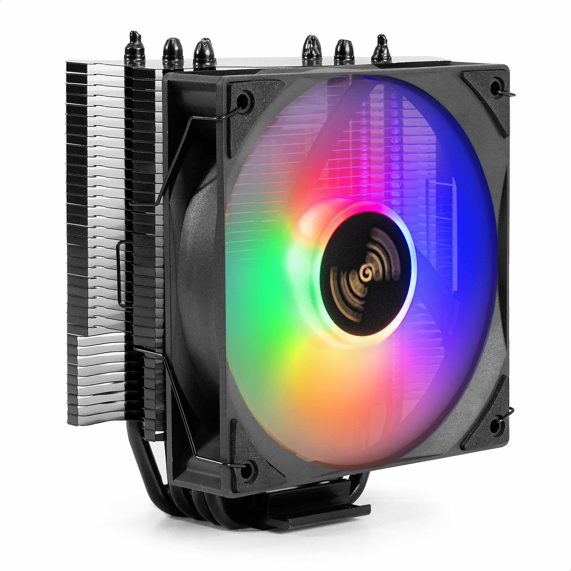 Кулер ExeGate Dark Magic EXX400V3-PWM. RGB (Al+Cu, TDP 140W, Fan 120mm, PWM, 500г брутто, RGB подсветка, с термопастой, на винтах, RTL) EX301155RUS