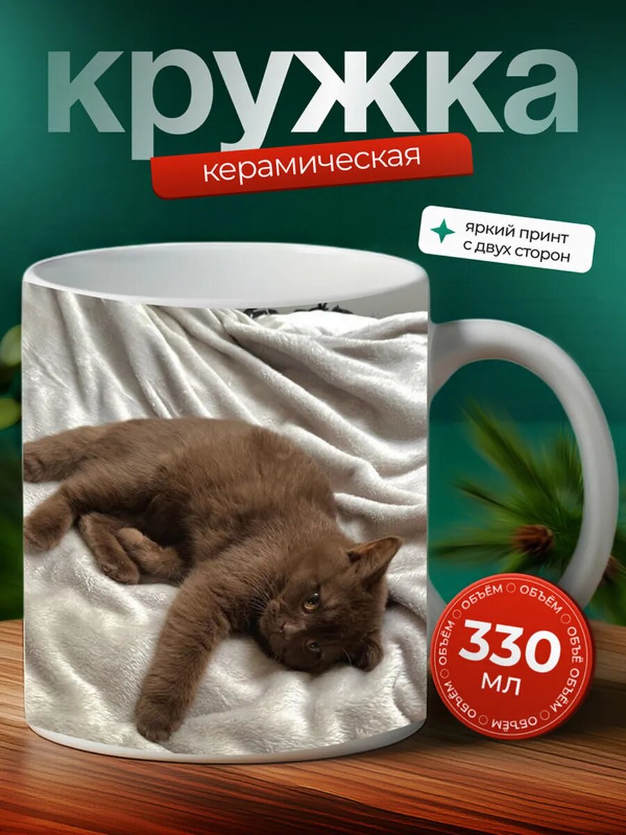 Кружка Йоркская шоколадная кошка 9,