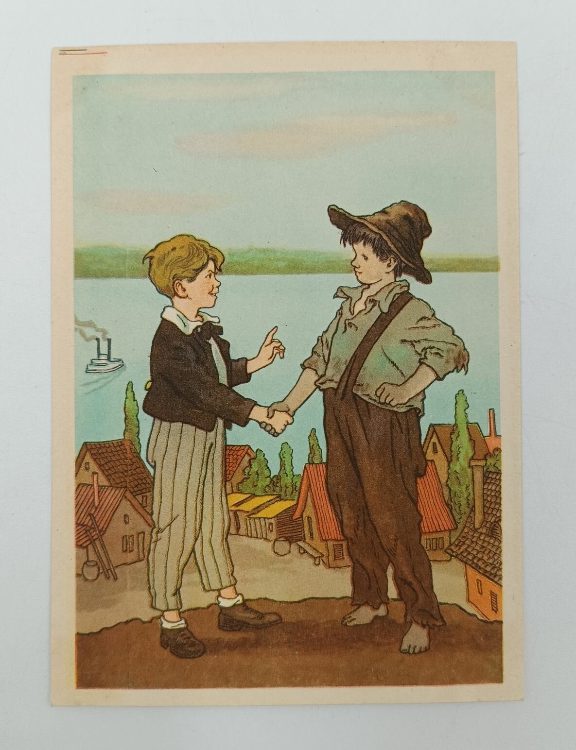 Открытка СССР Приключения Тома Сойера. Художник Г. Ою Вальк, 1957 год. Состояние отличное.
