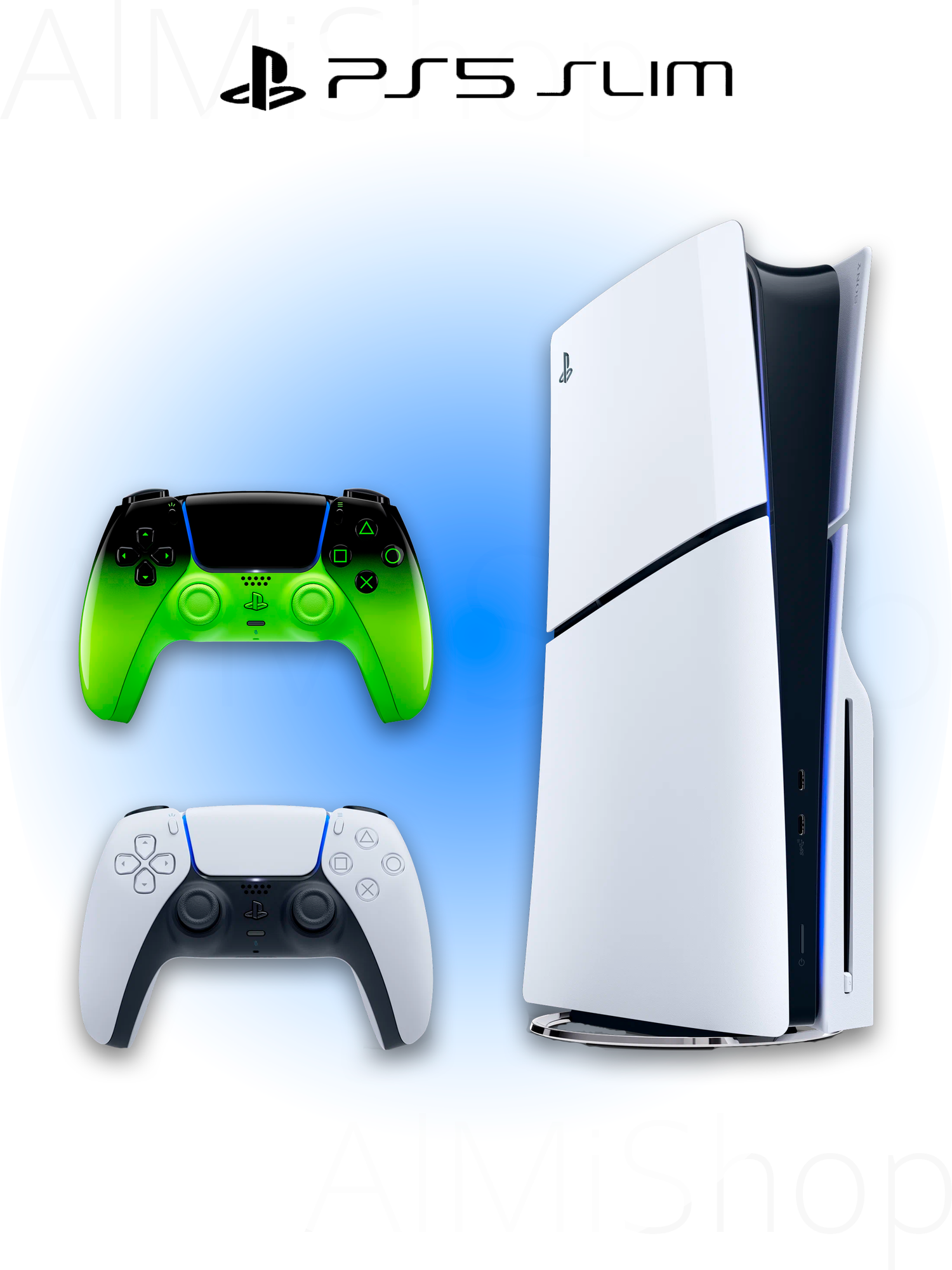 Игровая приставка Sony PlayStation 5 slim (версия с дисководом) + 2-й геймпад зелено-черный (Remix Green)