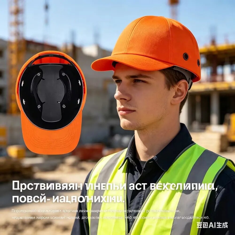 Каскетка защитная с козырьком строительная