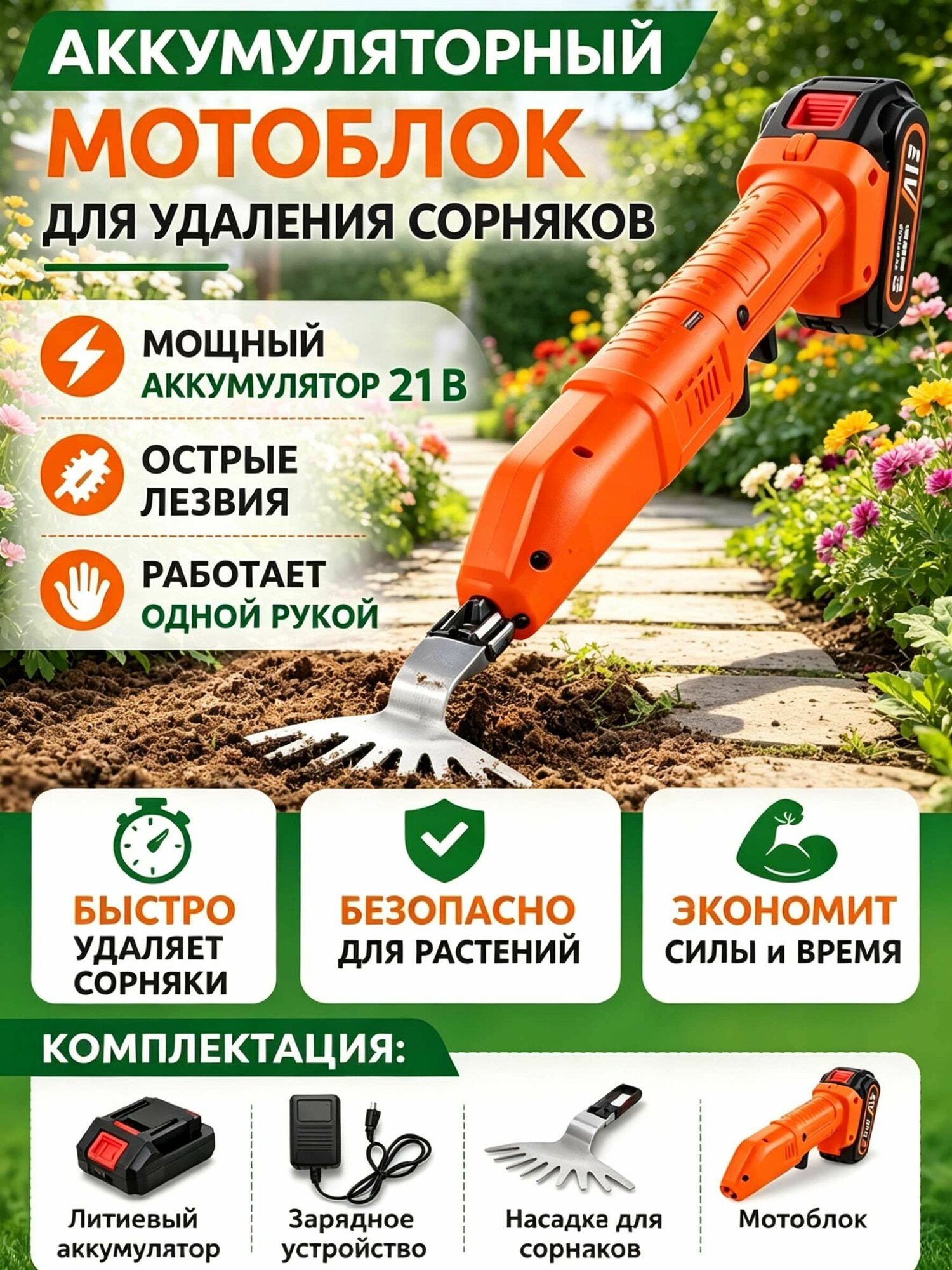 Прополочная машинка 21 л. с.