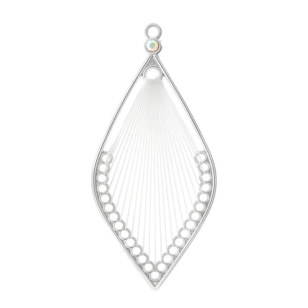 Подвеска-талисман BeDif лист, Silver White