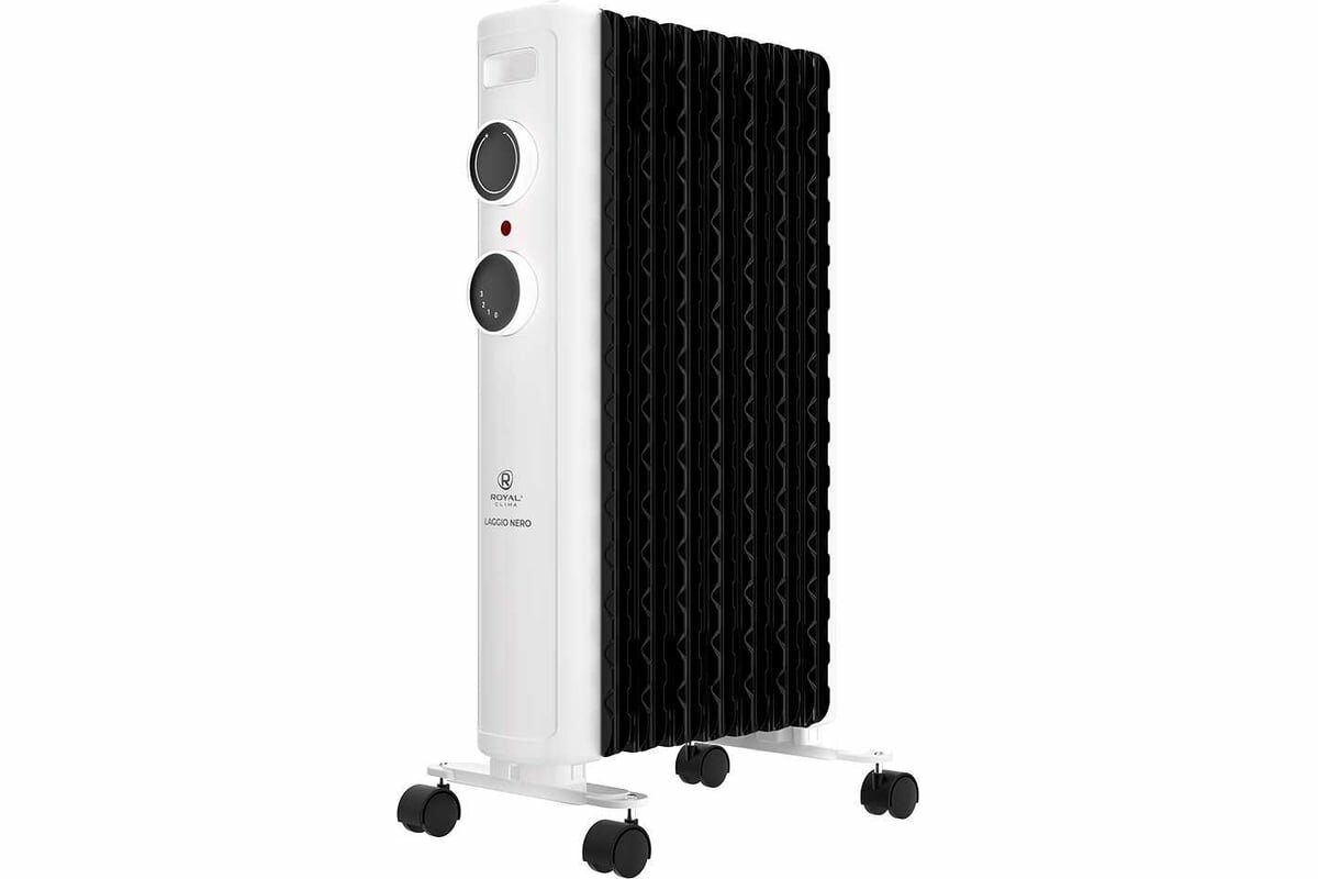 Радиатор масляный Royal Clima LAGGIO NERO ROR-LN7-1500M 1500Вт белый/серый