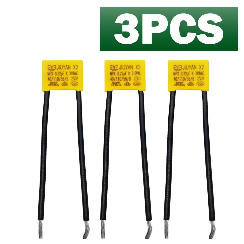 Полипропиленовые конденсаторы 220 нФ 0,22 мкФ X2 310В 3PCS