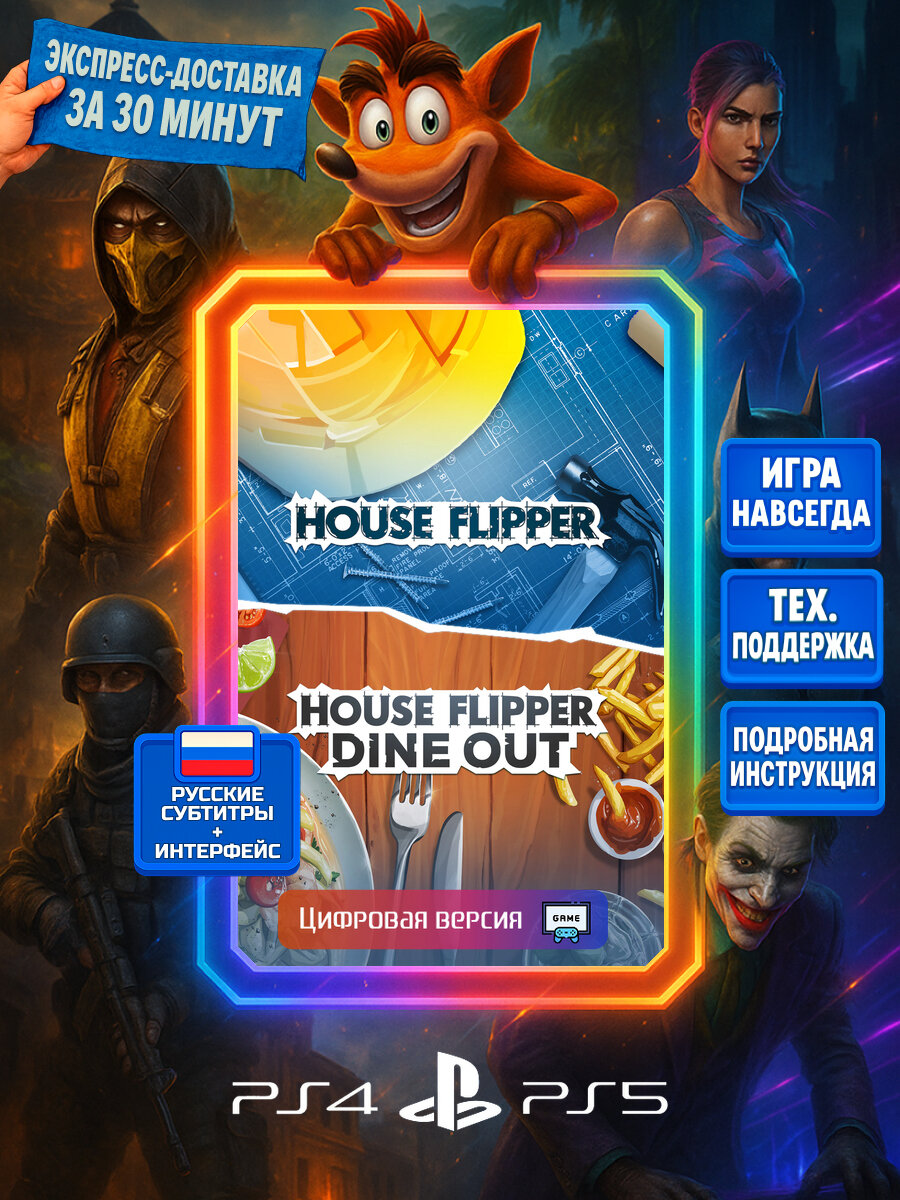 House Flipper - Dine Out Bndl. PS4/PS5 | Моментальная доставка | Русские субтитры и интерфейс | Имитация