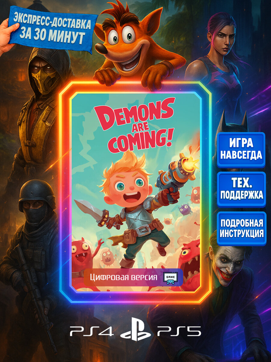 Demons Are Coming! PS4/PS5 | Моментальная доставка | Английский язык | Аркада