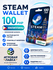 Карта пополнения Steam Wallet 100 PHP | Цифровой код