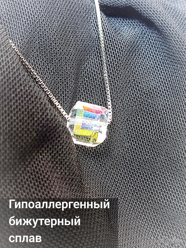 Чокер, Swarovski Zirconia, длина 15 см, серебро — фото 1
