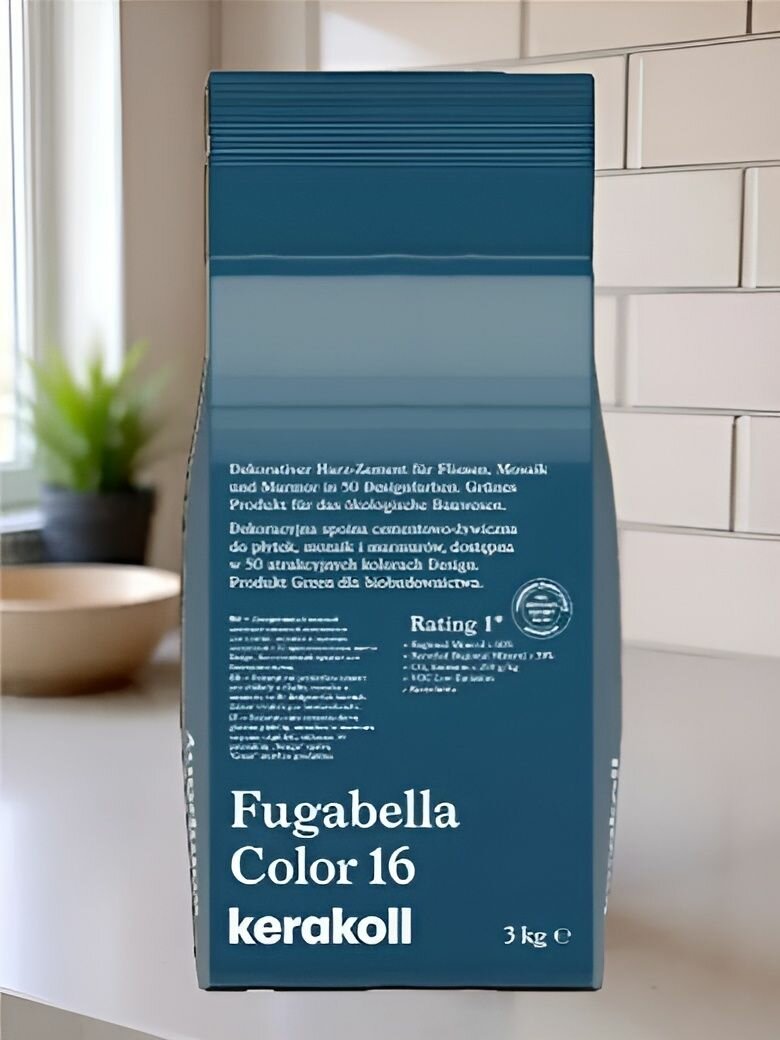 Затирка для плитки полимерцементная №16 Kerakoll Fugabella Color 0-20 3кг