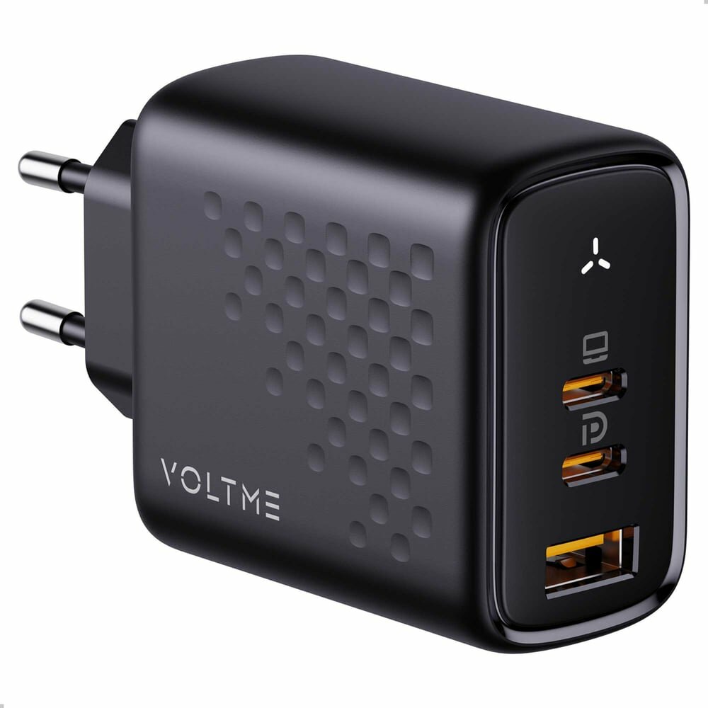 СЗУ VOLTME Revo 67CCA USB-C+USB-С+USB-A, GaN, 67W, PD3.0, QC4.0+, черный V1100V1