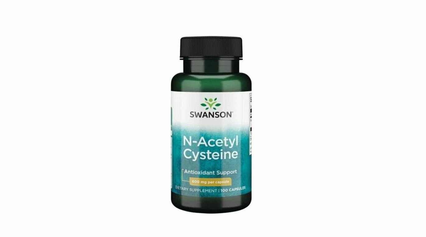 Аминокислота N-ацетилцистеин Swanson N-Acetyl Cysteine 600 мг, 100 капсул