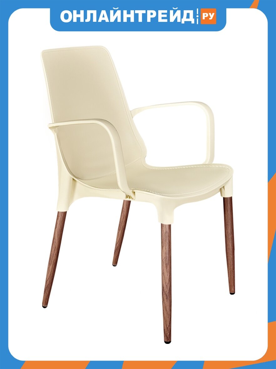 Стул Sheffilton SHT ST76/S424-C бежевый ral1013/темный орех