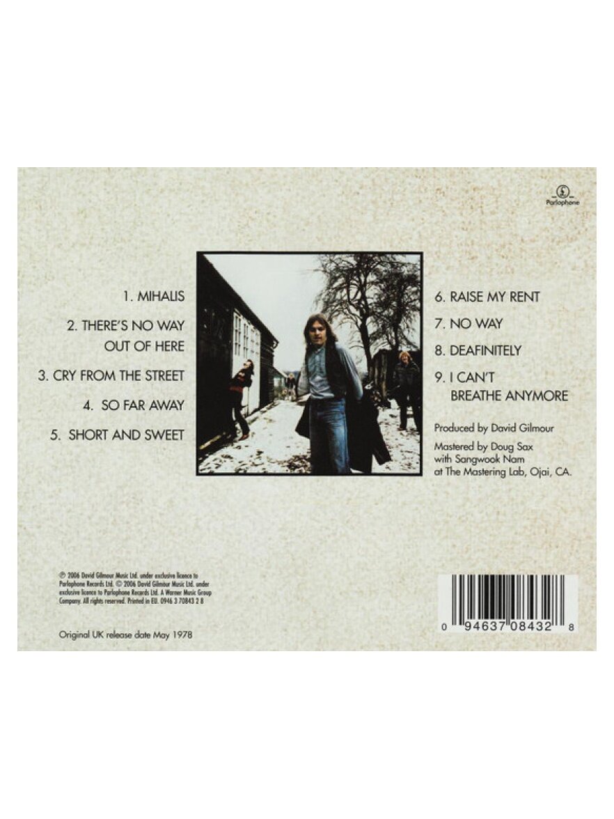 Компакт-диск EU David Gilmour - David Gilmour — фото 1