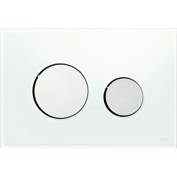 Кнопка смыва для инсталляции Tece Loop Glass 9240660 Белая Хром глянцевый