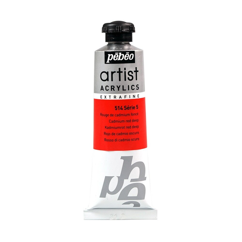 Краска акриловая Pebeo Artist Acrylics extra fine, №5, 37 мл, кадмий темно-красный