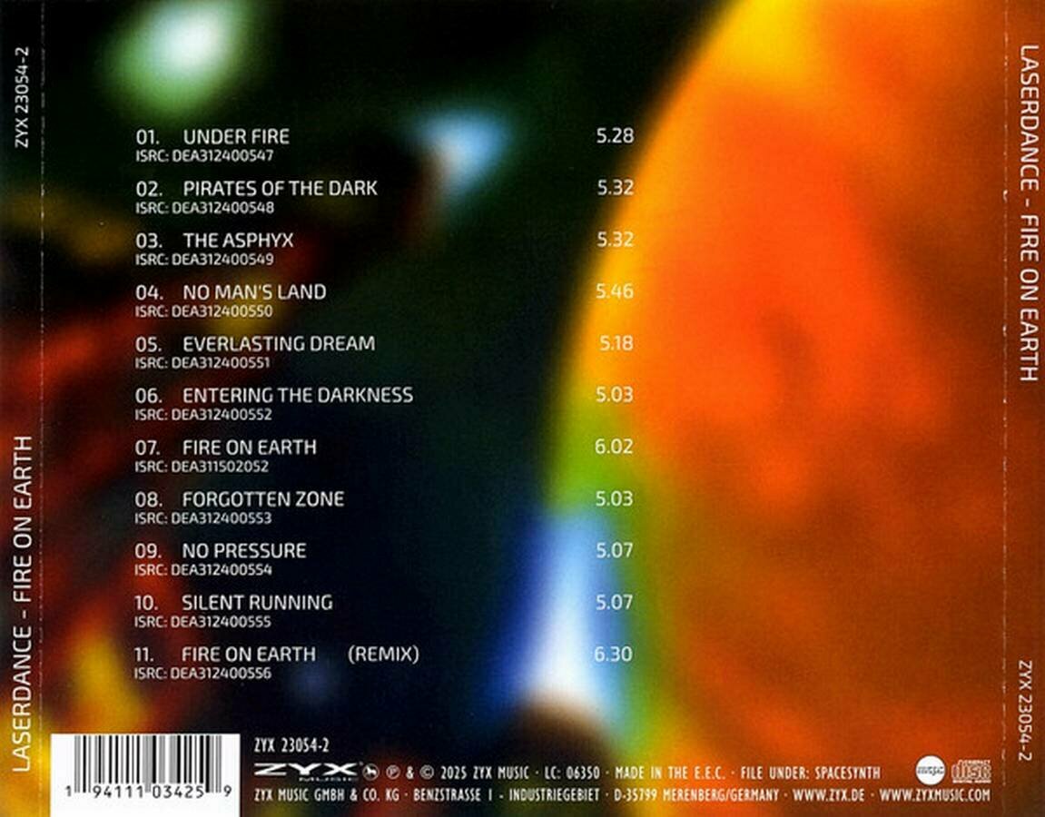 Laserdance – Fire On Earth (CD) — фото 1