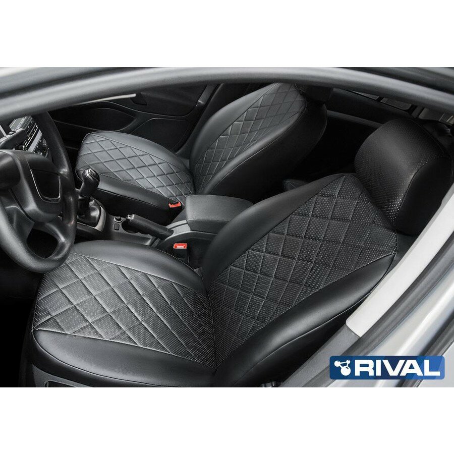 Авточехлы (задняя спинка 40/60 рисунок Ромб) RIVAL SC28072 KIA Ceed III HB/SW (без заднего подлокотника) 18->