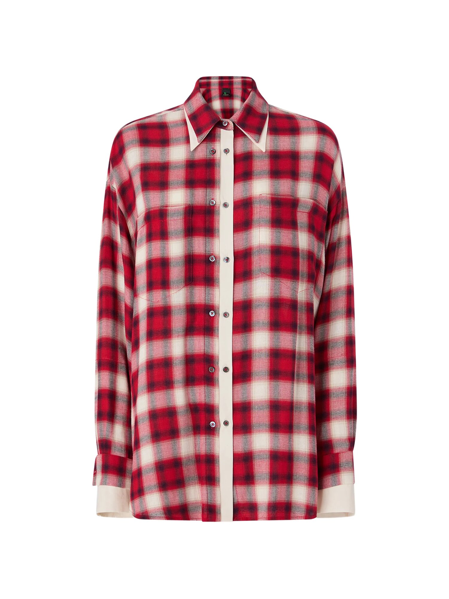 Рубашка Pinko Oversized shirt with check pattern