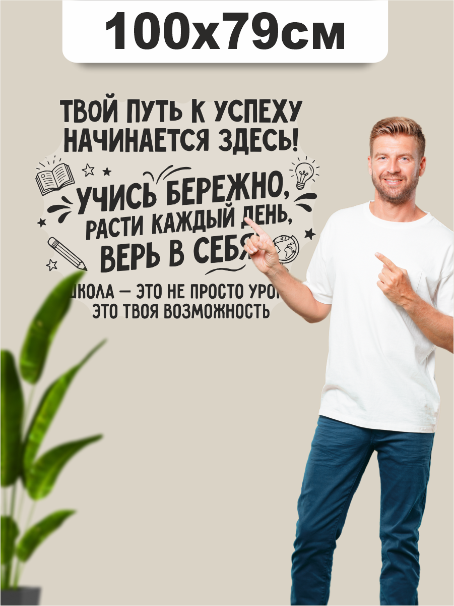 Интерьерные наклейки на стену для декора Твой путь к успеху