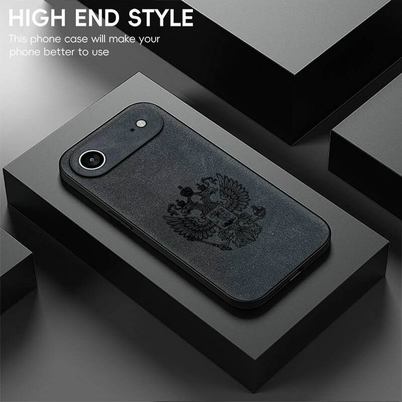Роскошный кожаный чехол для Apple iPhone 17 Air (Айфон 17 Аир), устойчивый к отпечаткам пальцев, приятный на ощупь для смартфона без отпечатков