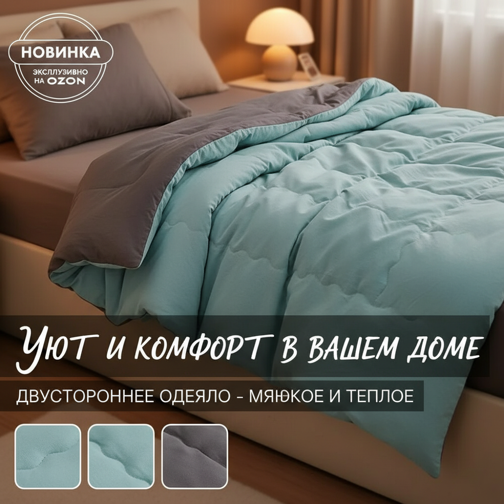 Кондиционерное одеяло 140x200 см дышащий хлопок облегченное летнее