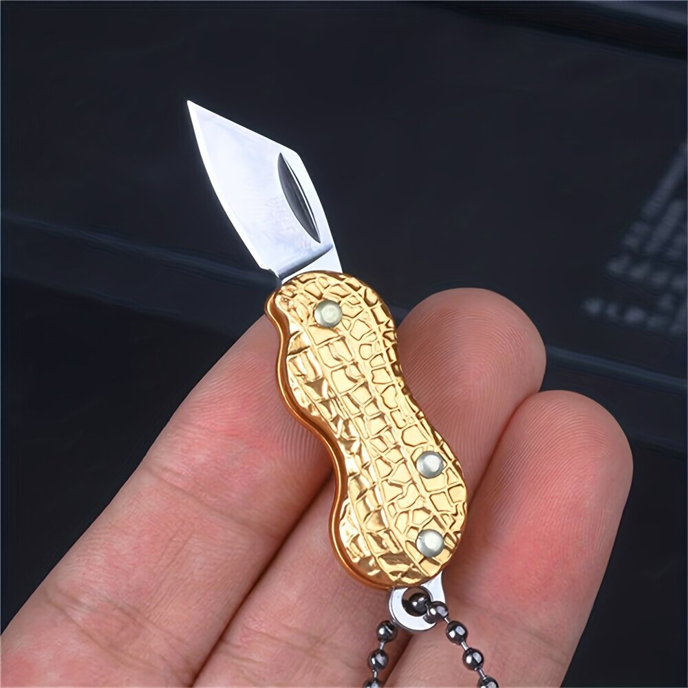 Лёгкий мини-складной EDC-нож с брелоком для ключей, лезвием и эргономичной рукояткой для кемпинга, туризма и повседневного ношения, HSjin